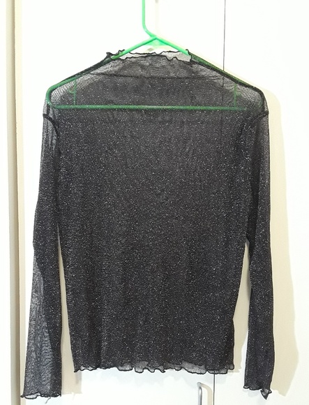 Tops | See Through Glitter Top | Poshmark
